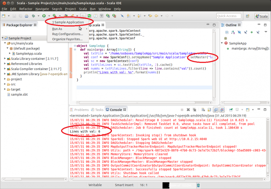 Development and deployment of Spark applications with Scala, Eclipse, and sbt – Part 1 ...