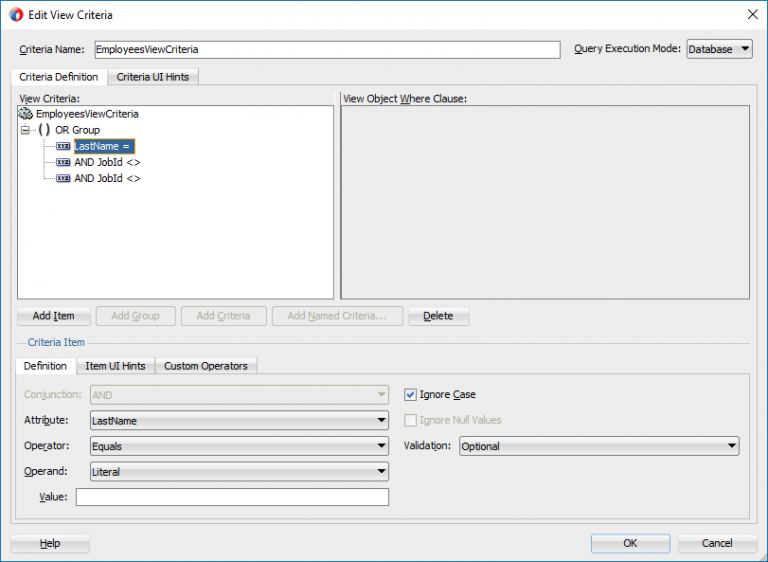 Viewcriteria Issue When Using More Than Once Attribute With Lov Based On Switcher Oracle